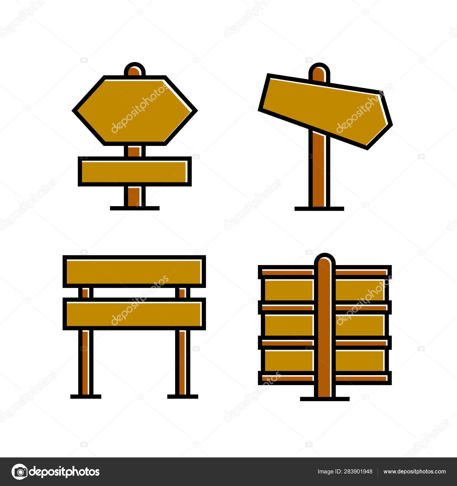 Vector Illustration Signs Icons Set Stock Vector Image by ©loopang ...