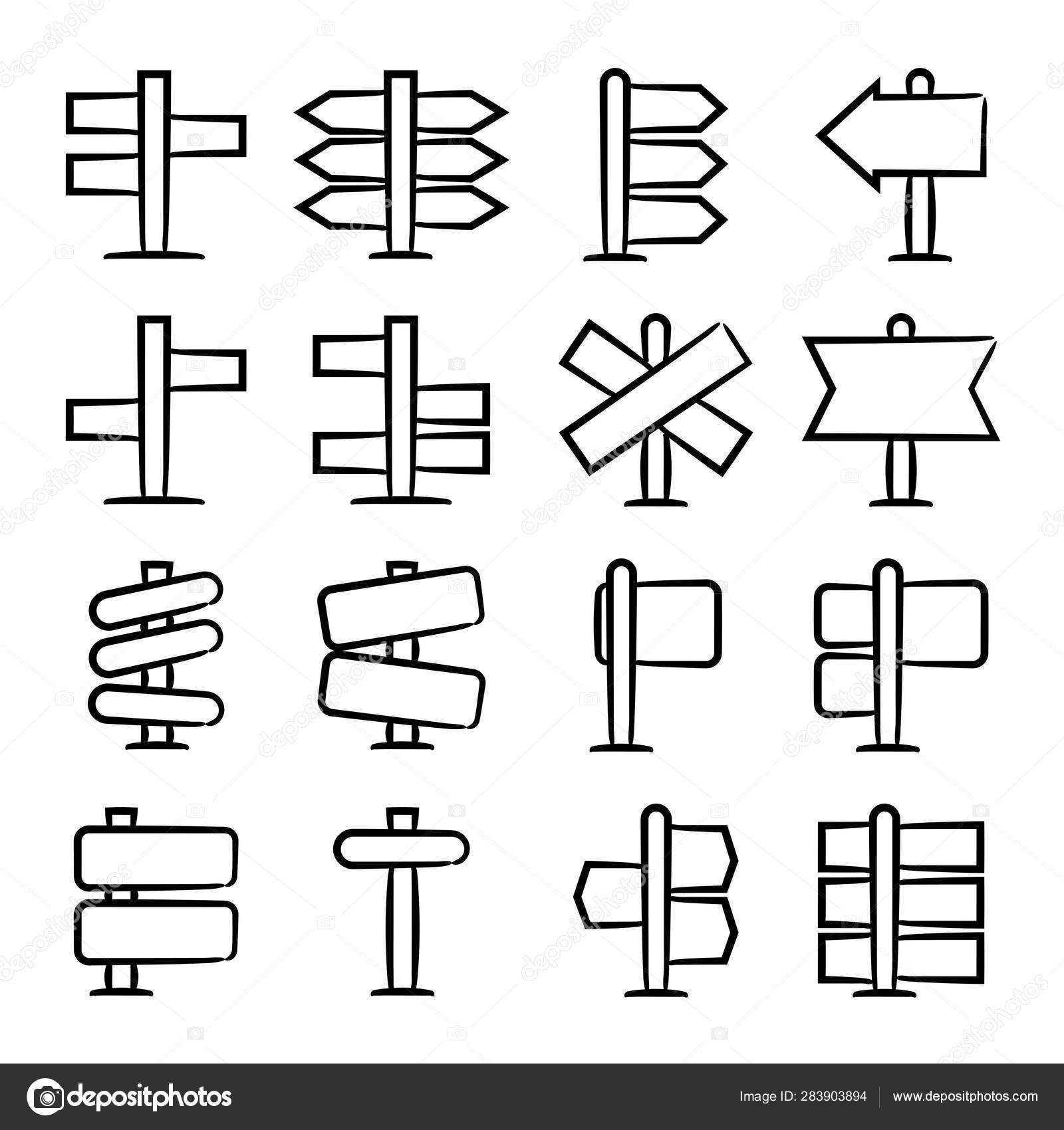 Vector Illustration Signs Icons Set Stock Vector by ©loopang 283903894