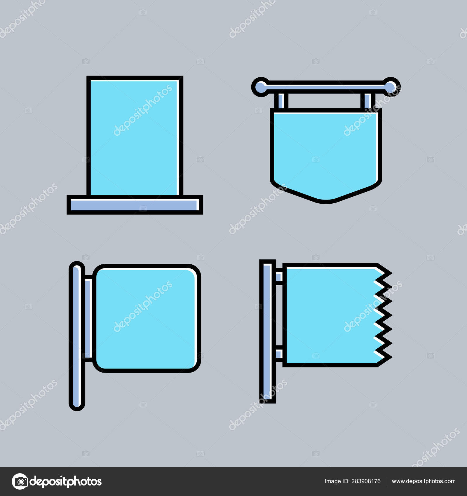 Vector Illustration Signs Icons Set Stock Vector by ©loopang 283908176