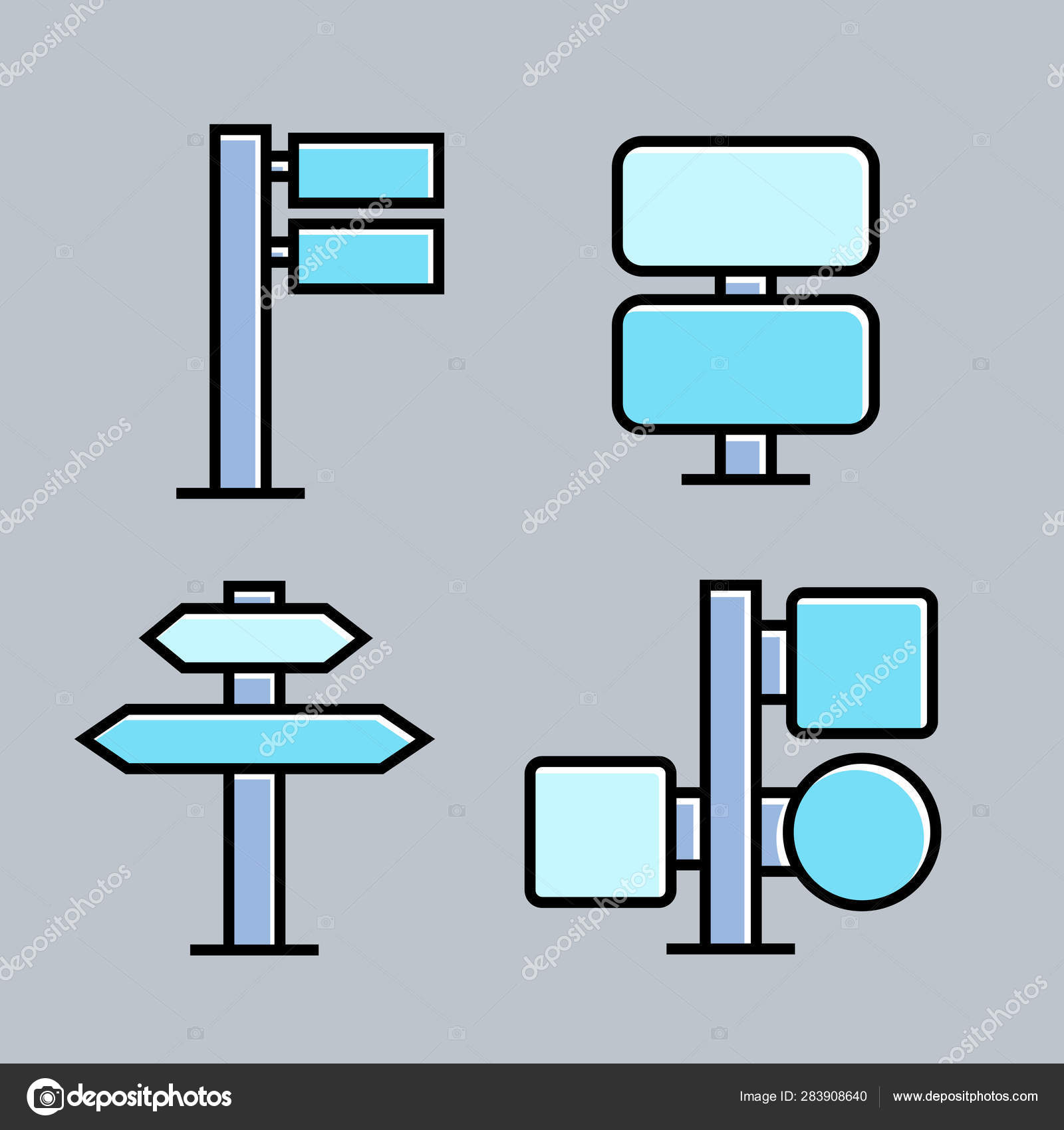 Vector Illustration Signs Icons Set Stock Vector Image by ©loopang ...
