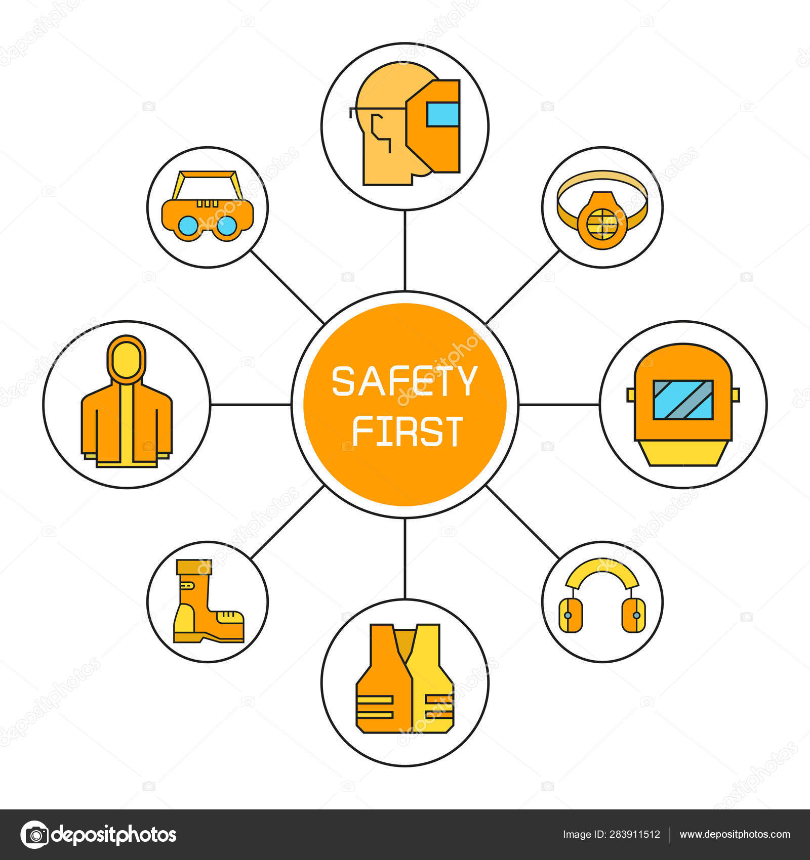 Vector Illustration Safety First Stock Vector by ©loopang 283911512