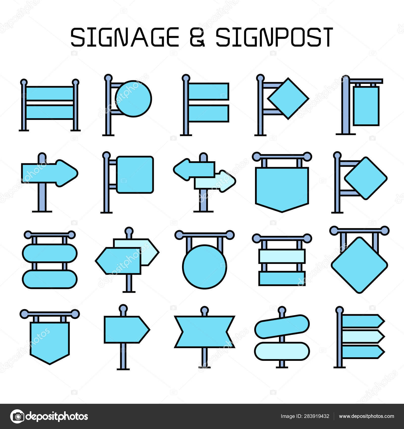 Vector Illustration Signs Icons Set Stock Vector Image by ©loopang ...