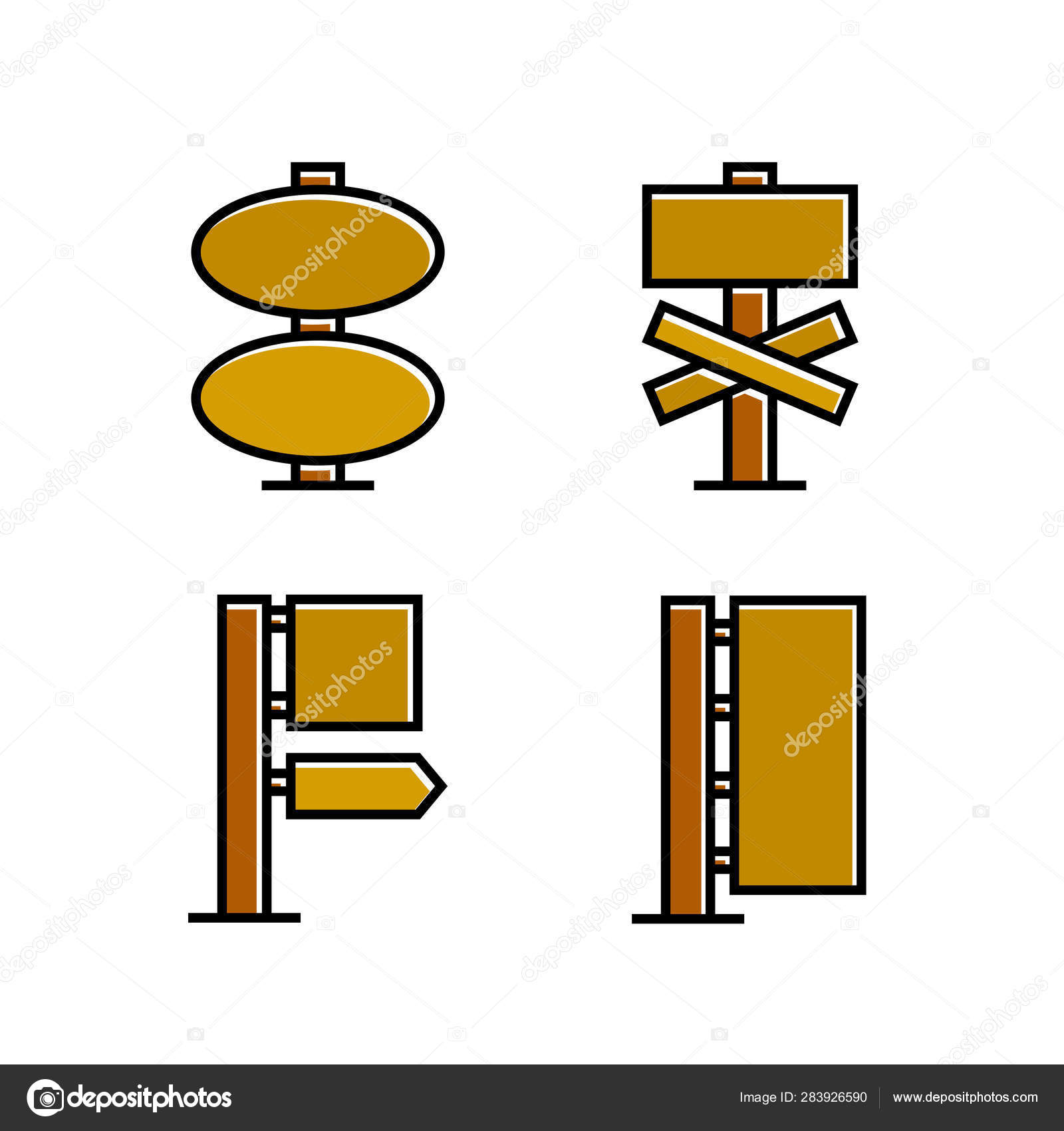 Vector Illustration Signs Icons Set Stock Vector by ©loopang 283926590