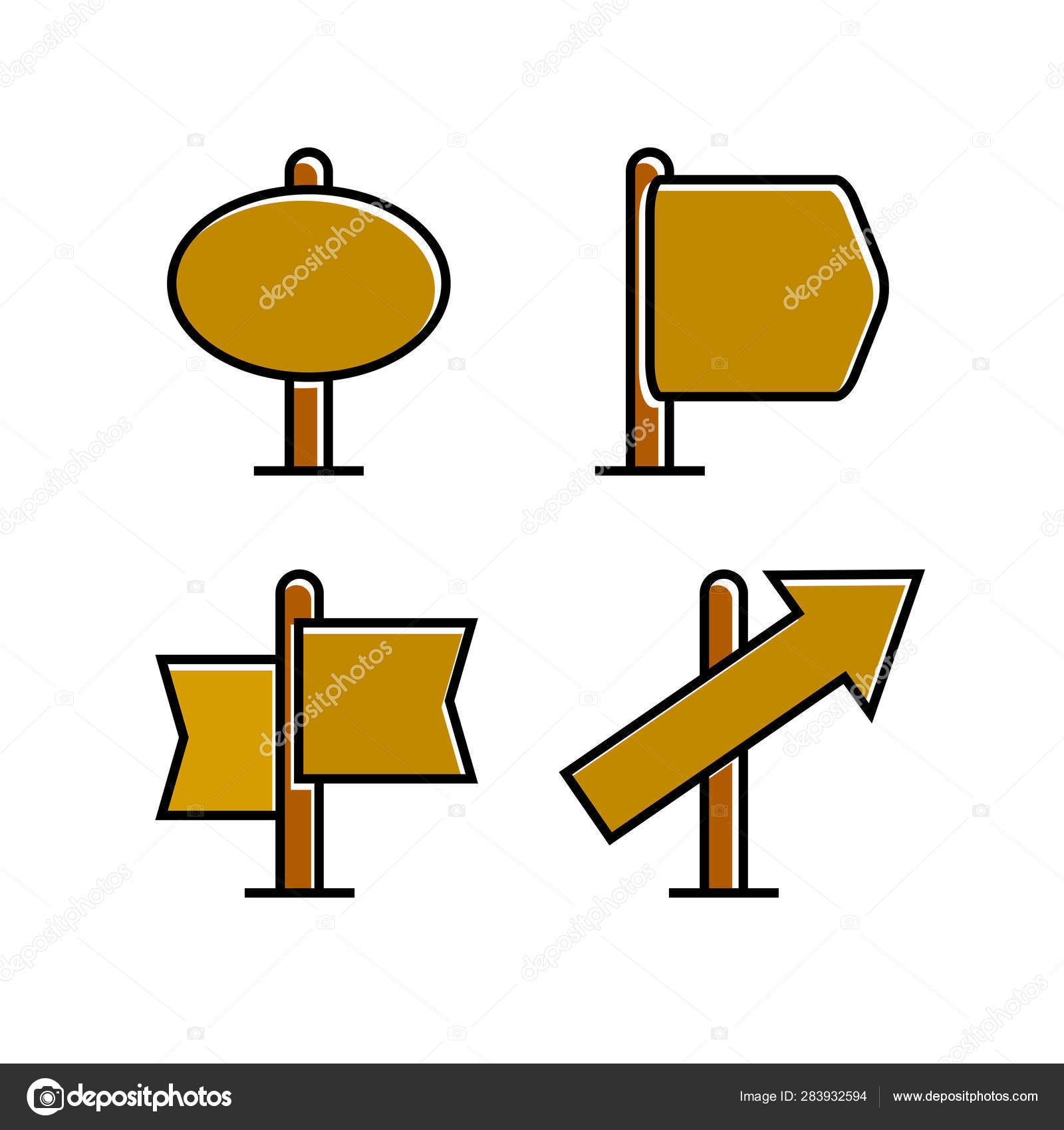 Vector Illustration Signs Icons Set Stock Vector Image by ©loopang ...