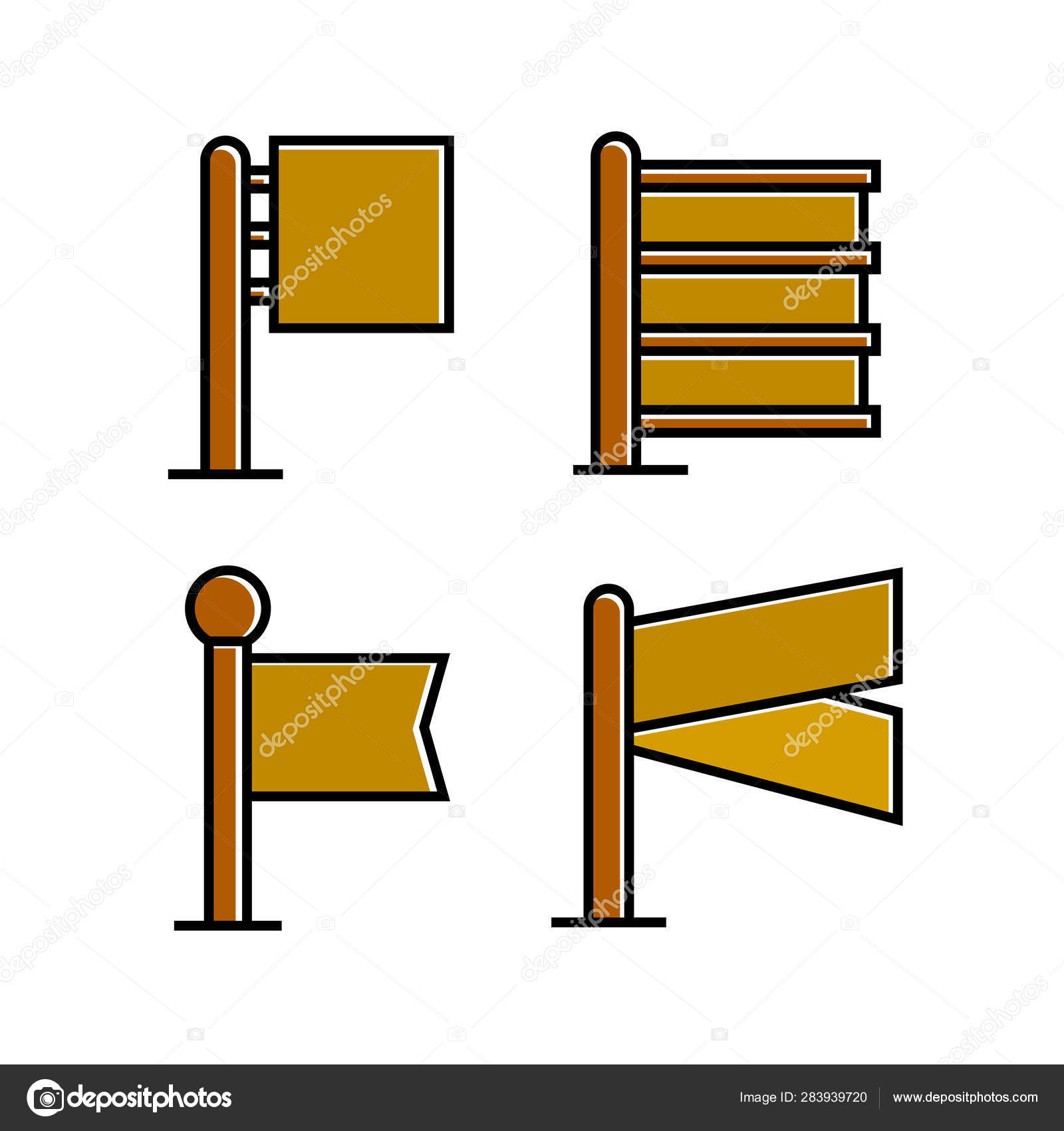 Vector Illustration Signs Icons Set Stock Vector Image by ©loopang ...