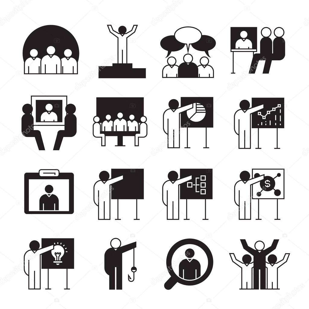 Ilustraci n vectorial de iconos del tema de negocios 2024