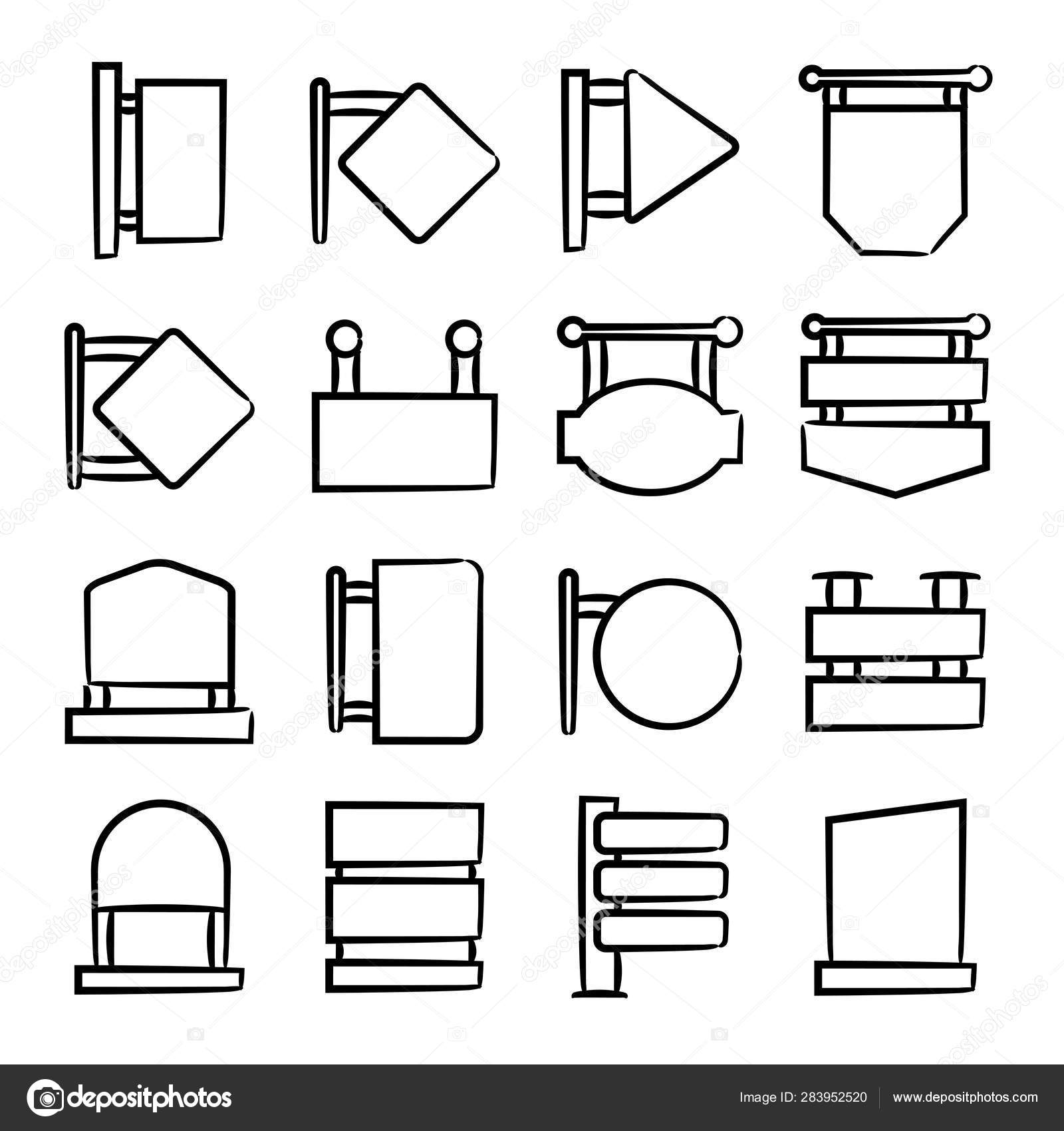 Vector Illustration Signs Icons Set Stock Vector by ©loopang 283952520
