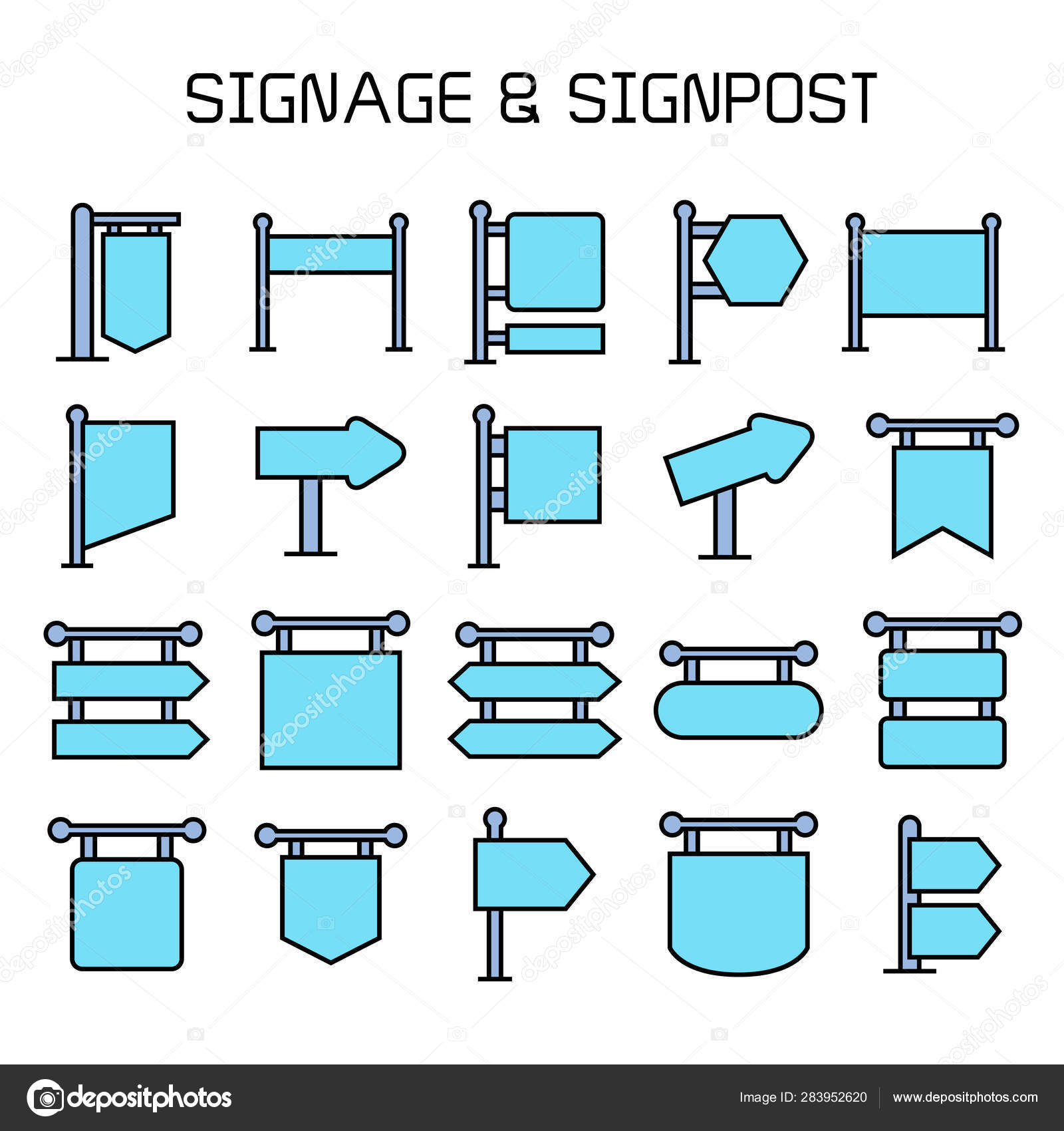 Vector Illustration Signs Icons Set Stock Vector Image by ©loopang ...