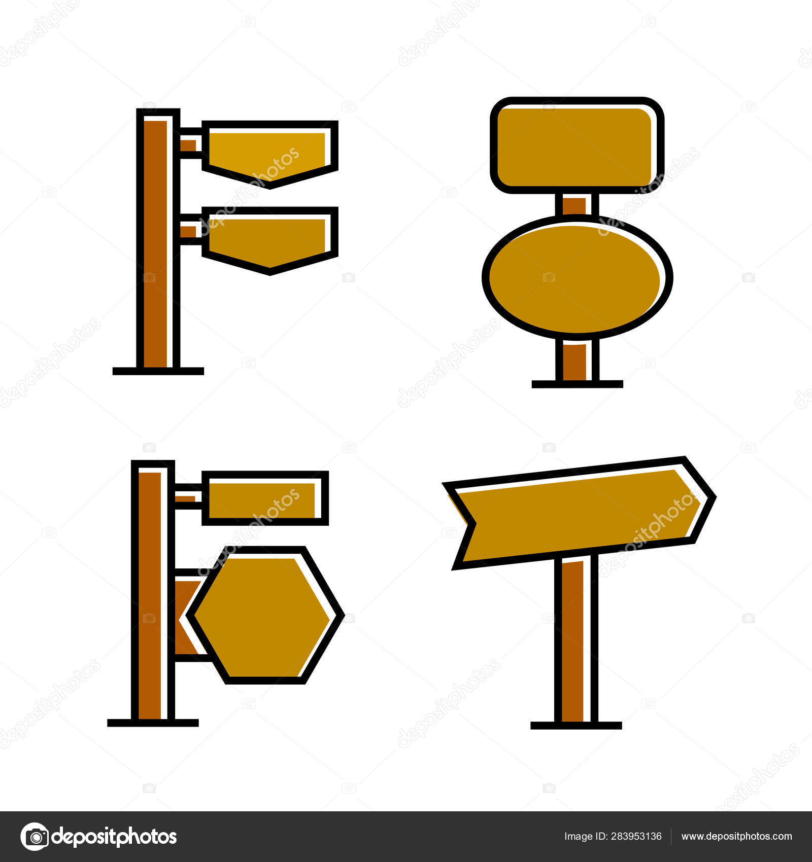 Vector Illustration Signs Icons Set Stock Vector Image by ©loopang ...
