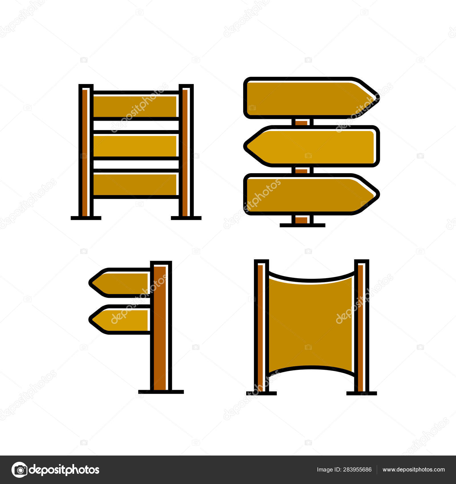 Vector Ilustración Signos Conjunto Iconos Vector de stock #283955686 de ...