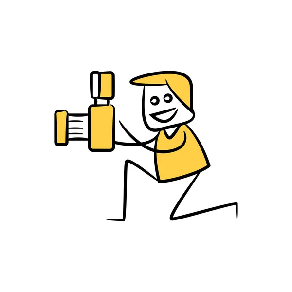 Stick figure camera Stock Vectors, Royalty Free Stick figure camera ...