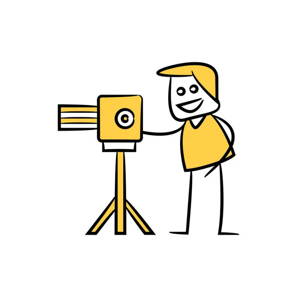 Stick figure camera Stock Vectors, Royalty Free Stick figure camera ...