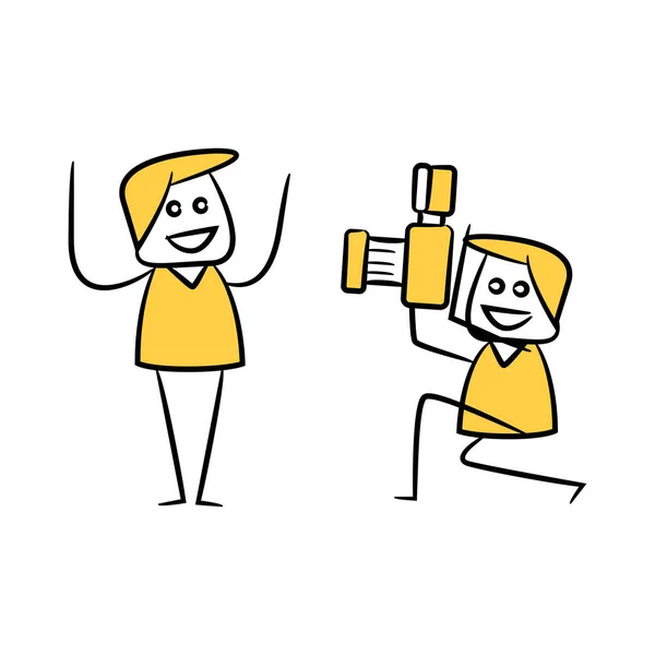 Stick figure camera Stock Vectors, Royalty Free Stick figure camera ...