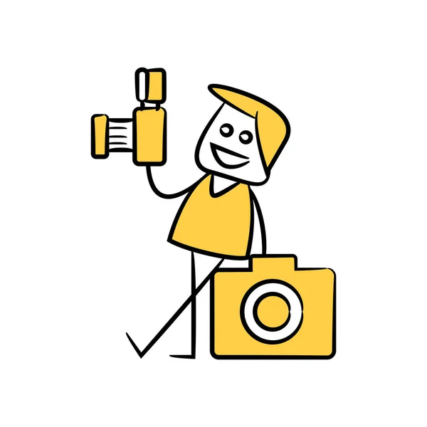 Stick figure camera Stock Vectors, Royalty Free Stick figure camera ...