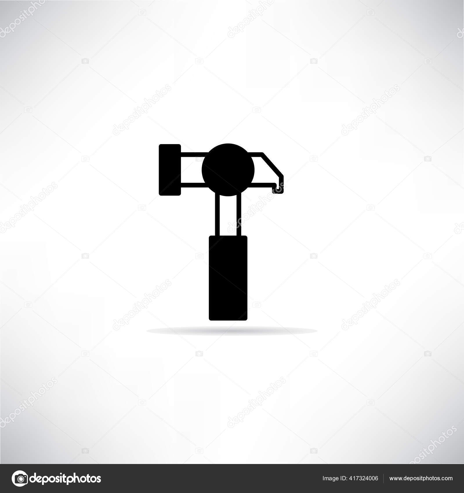 Hammer Icon Shadow Gray Background Vector Stock Vector Image by ...