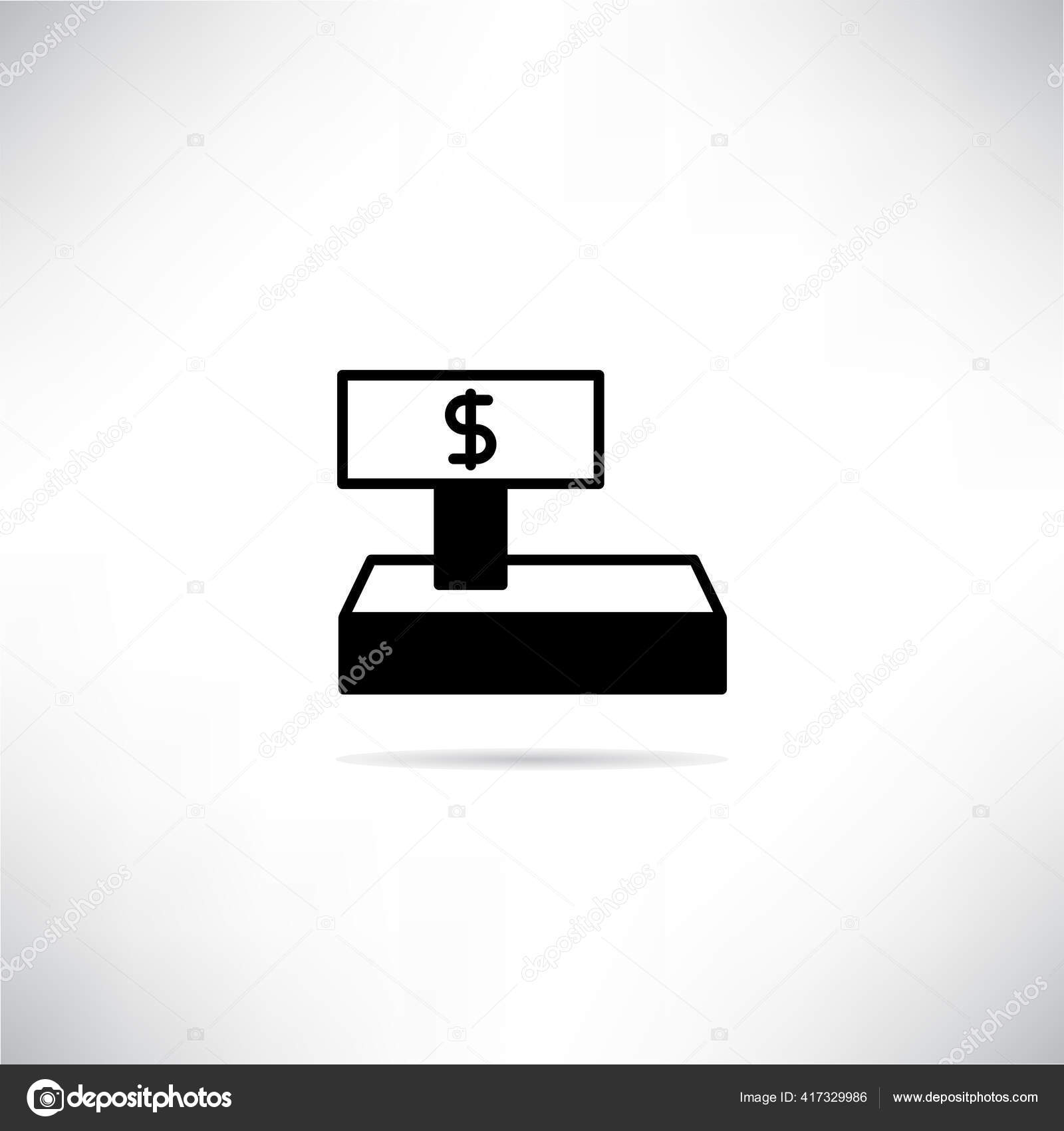 Cashier Dollar Payment Icon Stock Vector Image by ©loopang #417329986