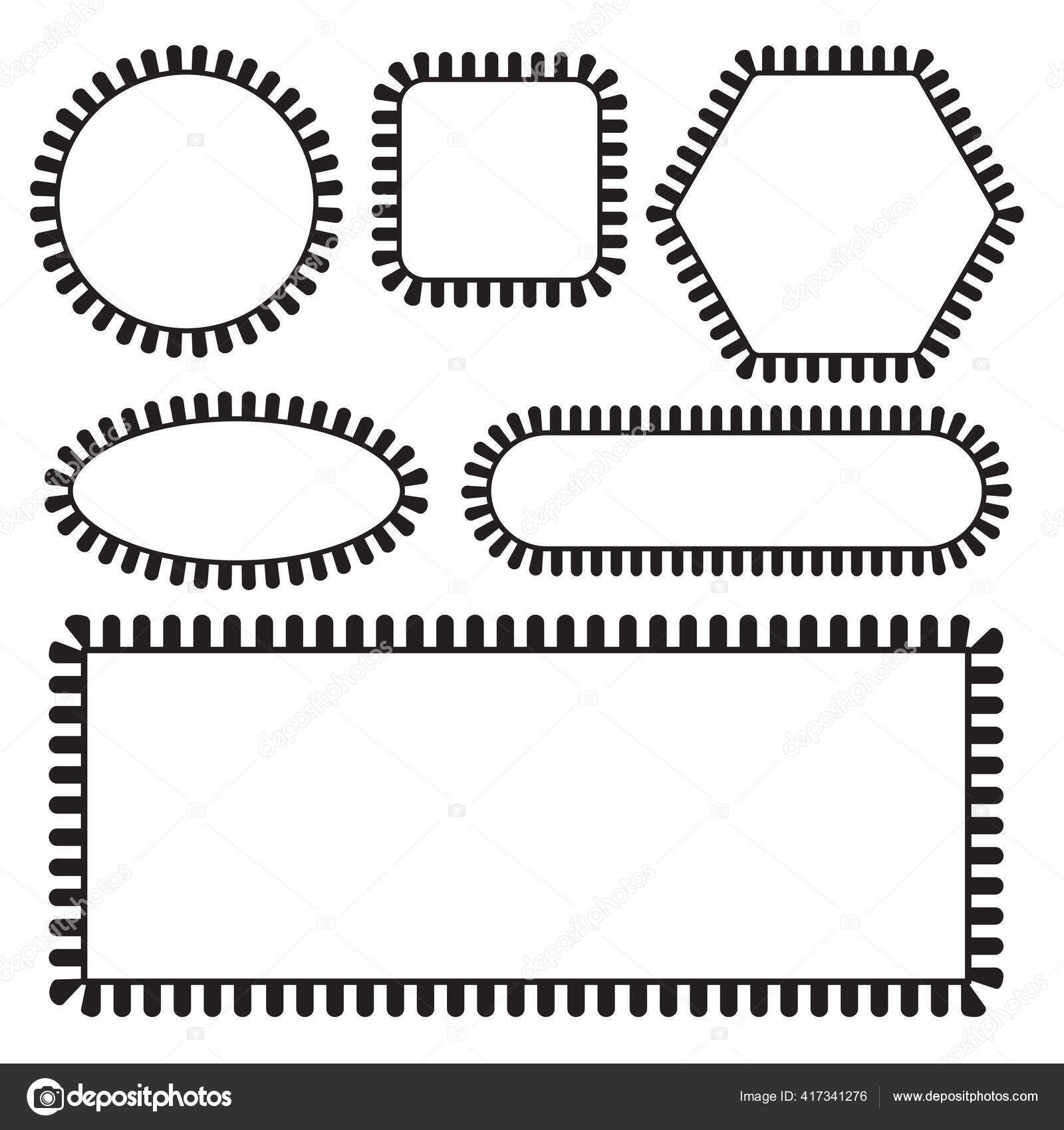 Blank Frame Shapes Vector White Background Stock Vector by ©loopang ...