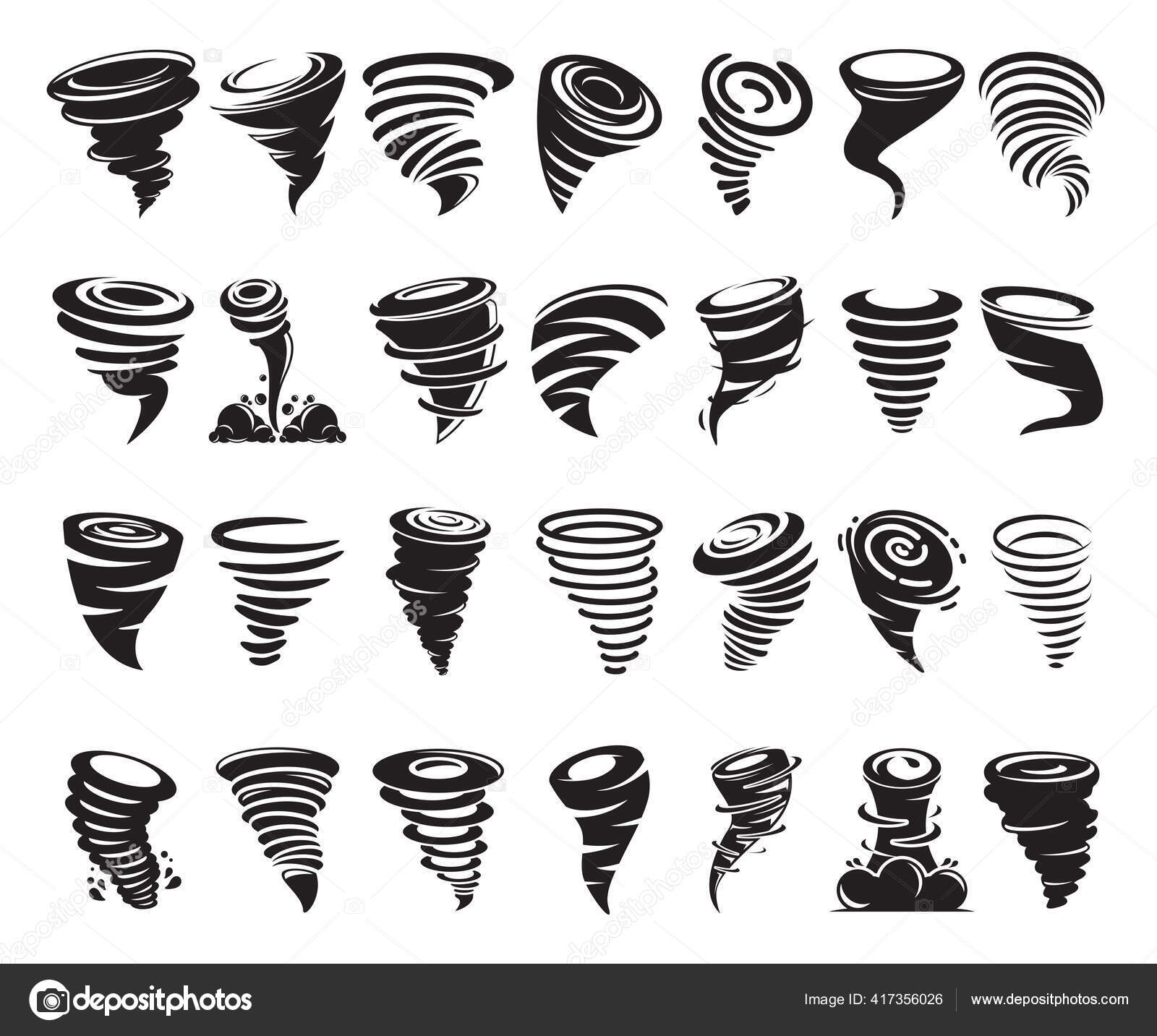 Typhoon Hurricane Tornado Symbol Vector Illustration Stock Vector Image ...