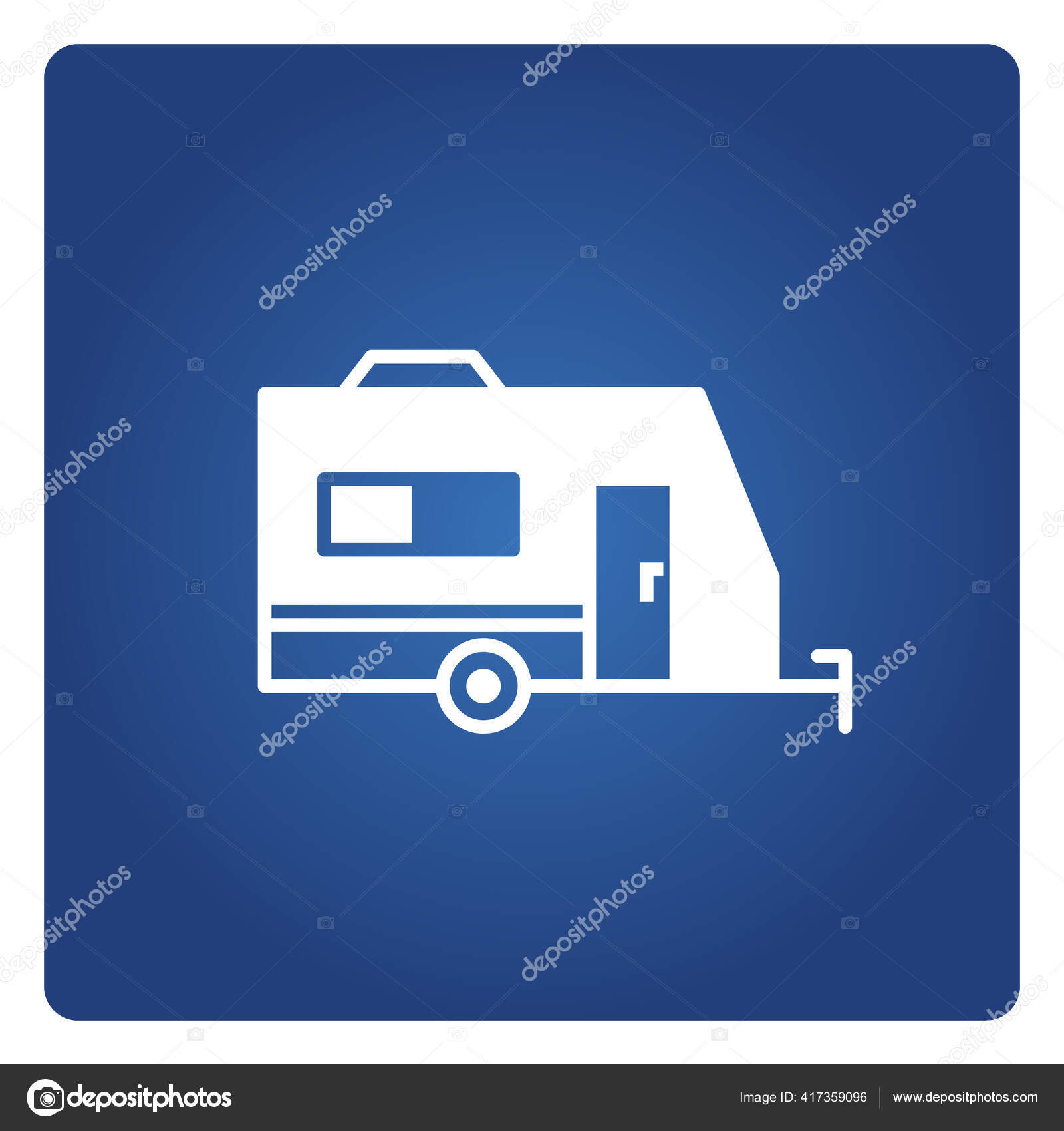 Car Motorhome Icon Blue Background Stock Vector by ©loopang 417359096