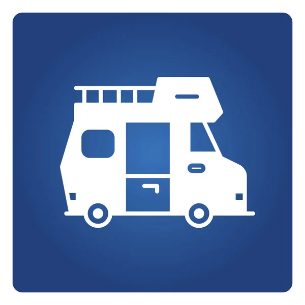 Car Motorhome Icon Blue Background Stock Vector by ©loopang 417358930