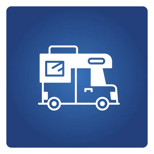 Car Motorhome Icon Blue Background Stock Vector by ©loopang 417359046