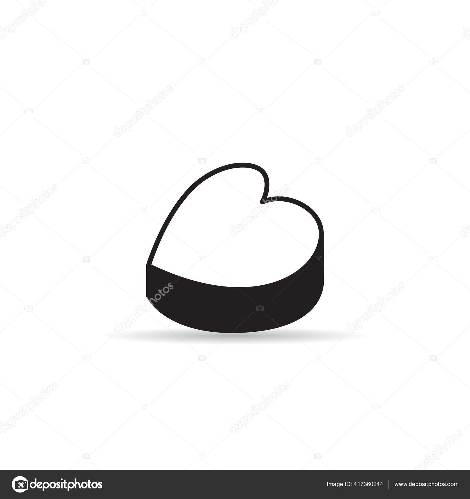 Heart Icon White Background Stock Vector Image by ©loopang #417360244