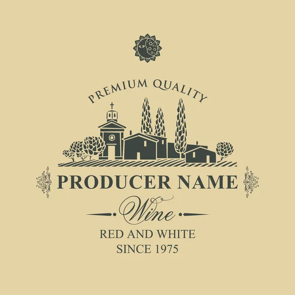 Wine Labels Realistic Bunches Delicious Red Grapes Calligraphic ...