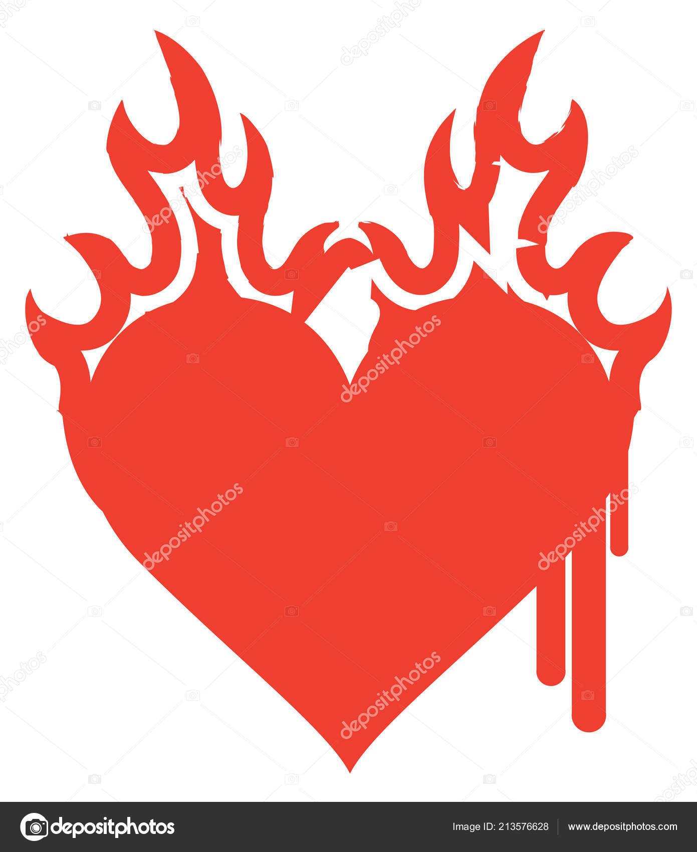 Burning Heart Drawing