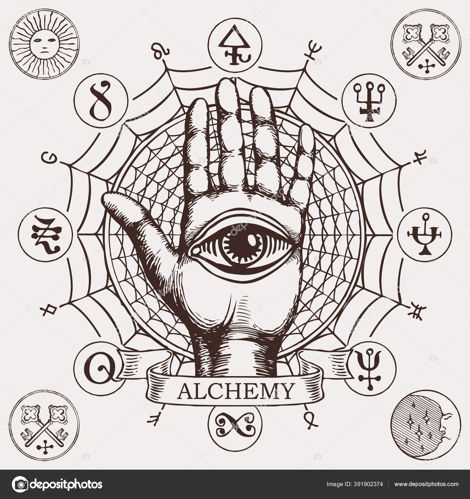 All Seeing Eye Hand Symbol