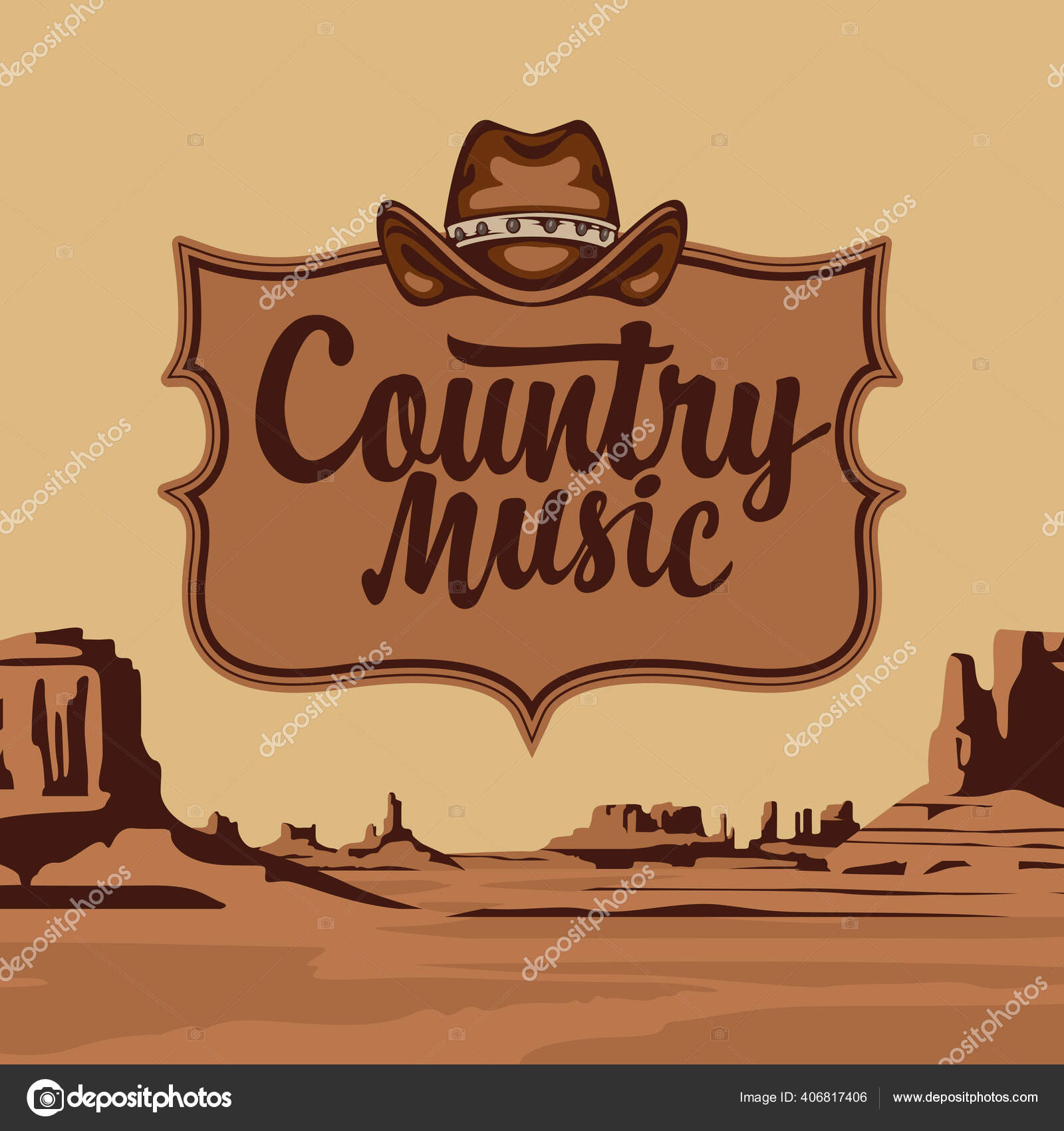 Country Western Music Clipart