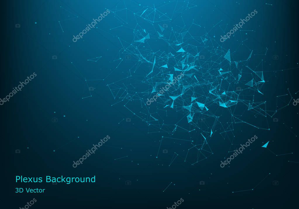 Molécula geométrica de fondo gráfico y comunicación. Complejo de ...