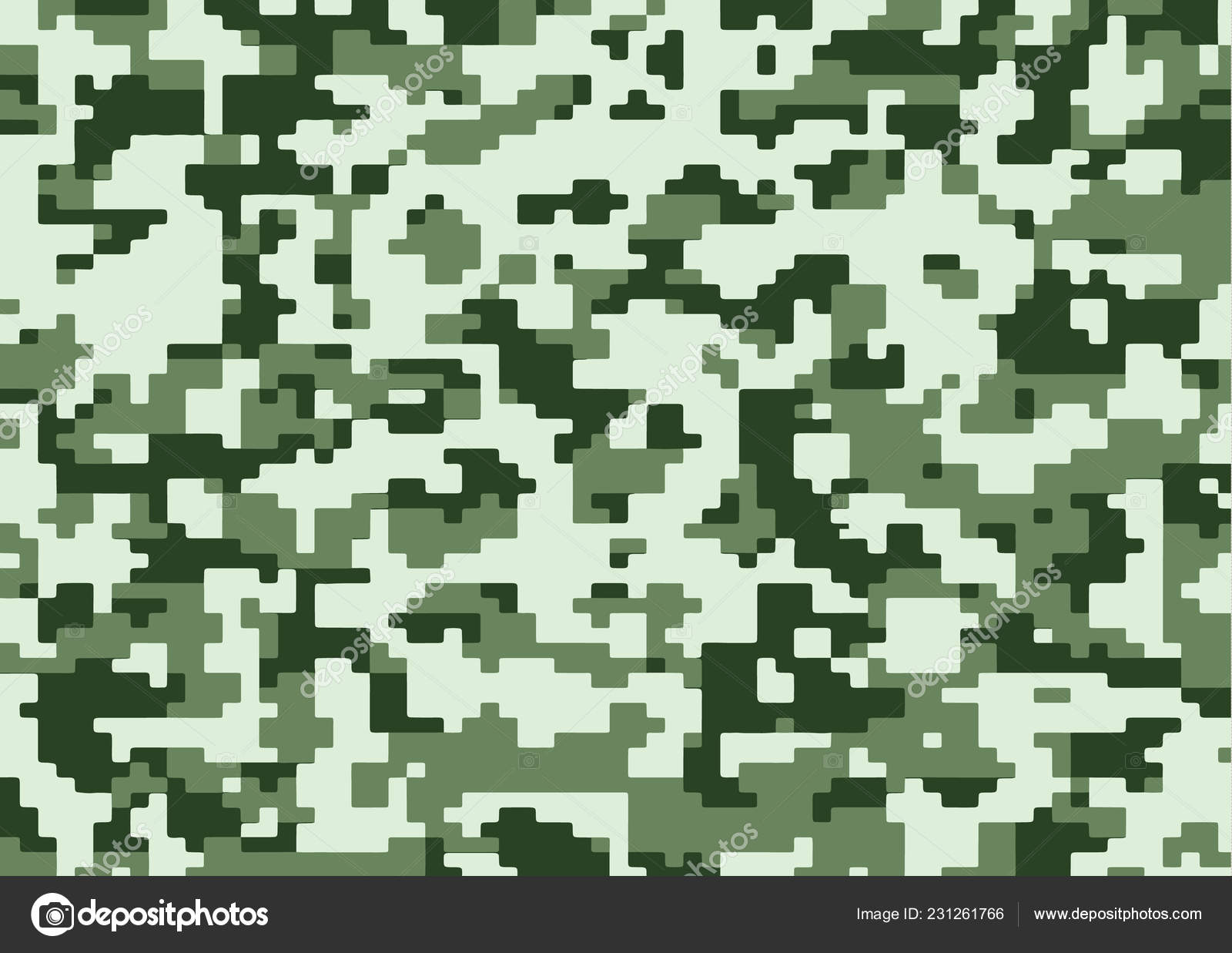 Green Black Digital Camo