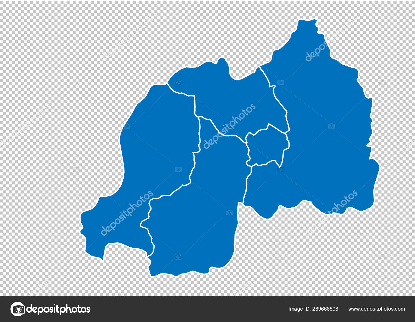 Mapa Da Cidade De Ruanda Ruanda Mapa Físico Altamente Detalhado Vetor