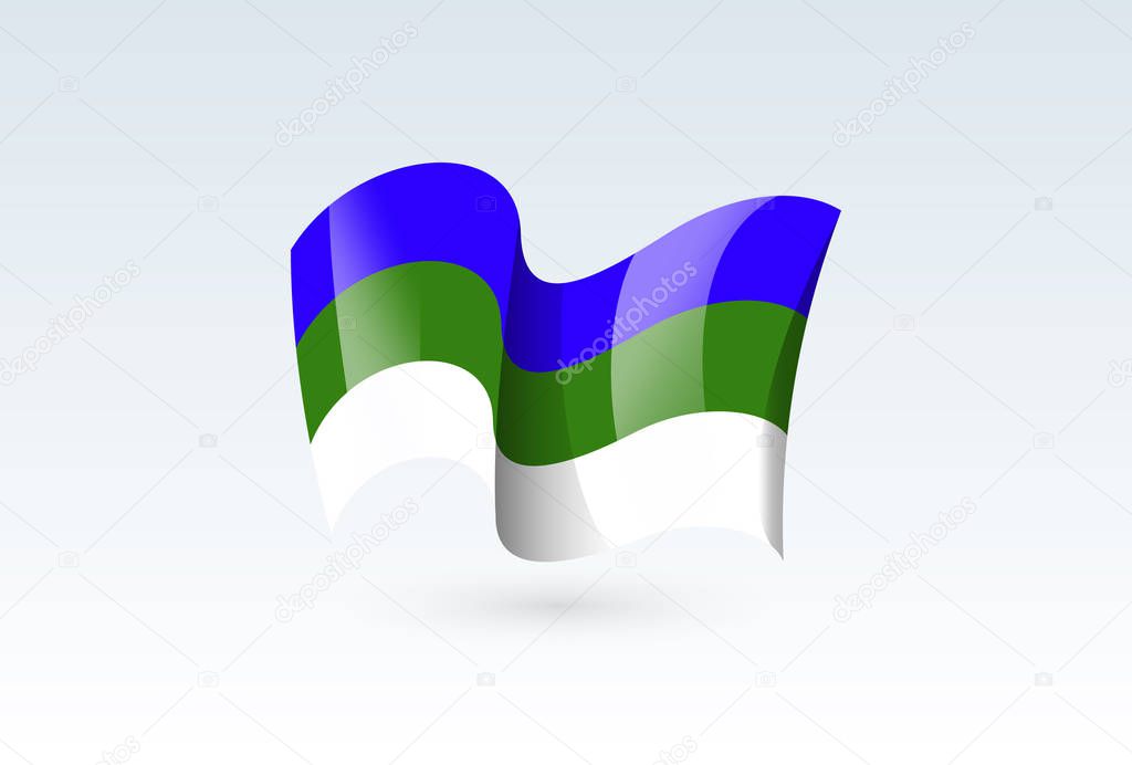 ondeando icono vectorial bandera, símbolo nacional, ondeado en el ...