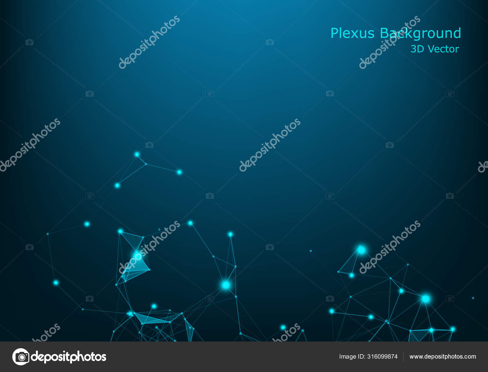 Abstract vector illuminated particles and lines. Plexus effect. Stock Vector by ©PeaceDeposit ...
