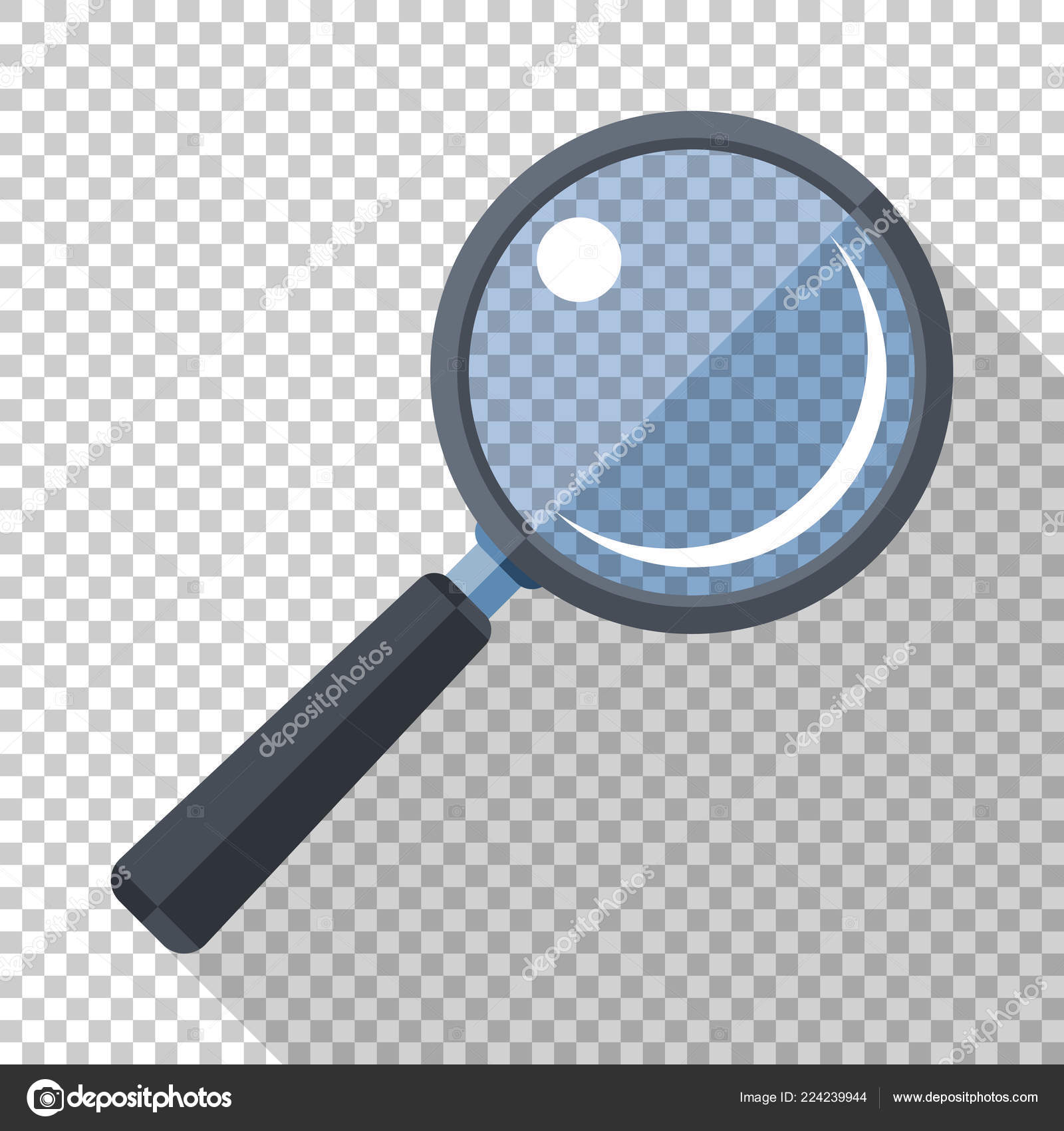 Magnifying Glass Icon Flat