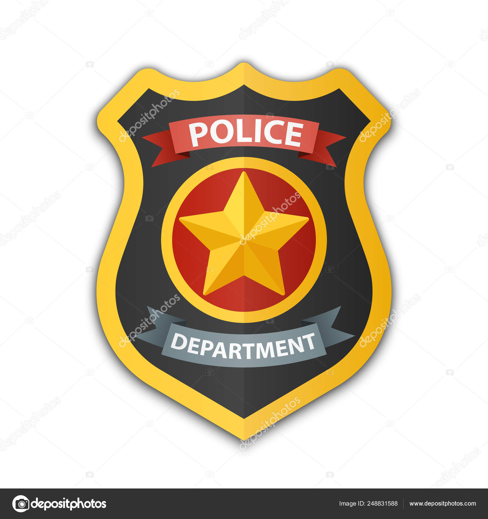 Police Star Badge Vector