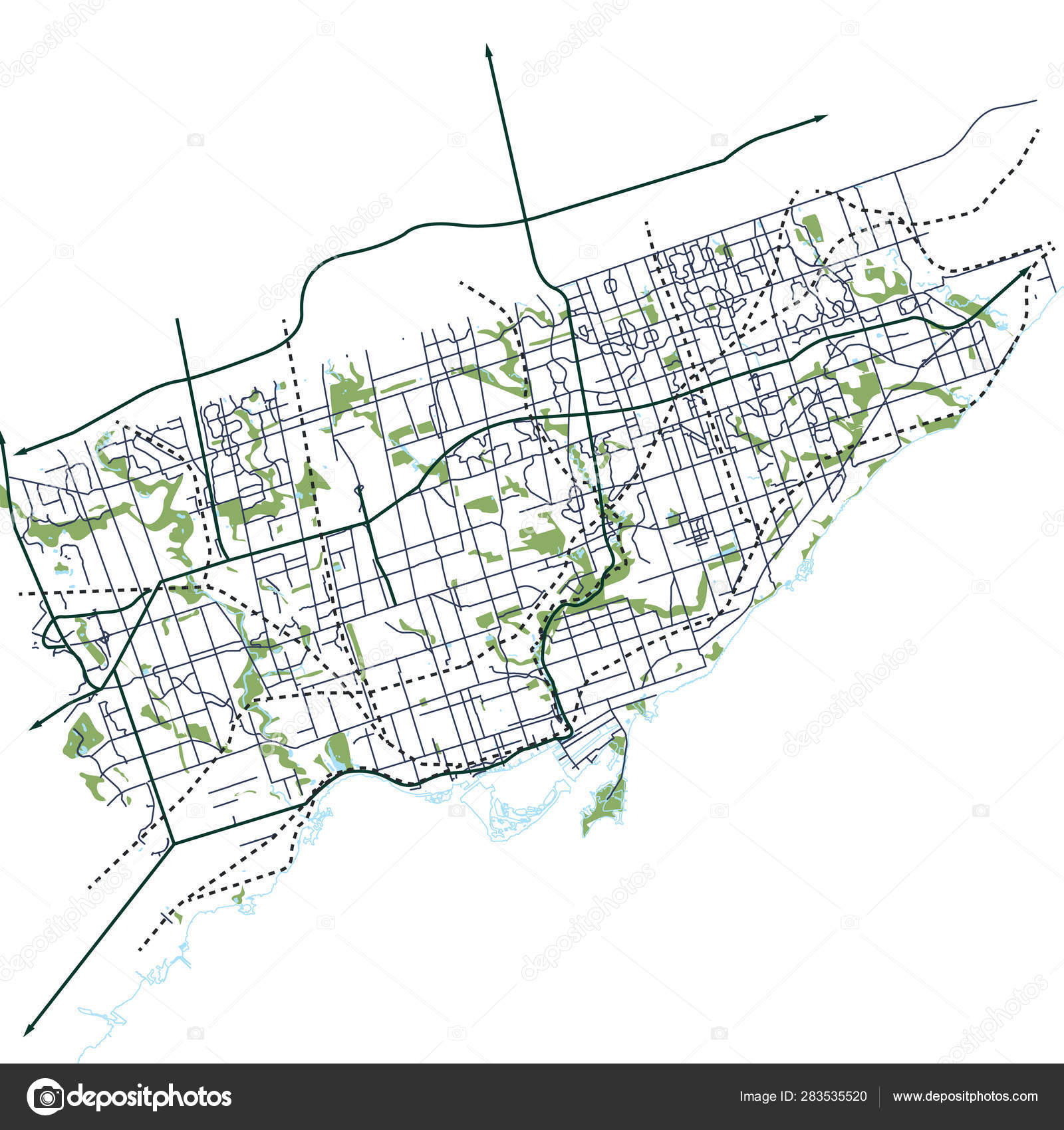 Toronto Ontario Canada Street Network Vector Map Stock Vector by ©aleks ... Toronto Ontario Canada Street Network Vector Map Stock Vector by ©aleks ...