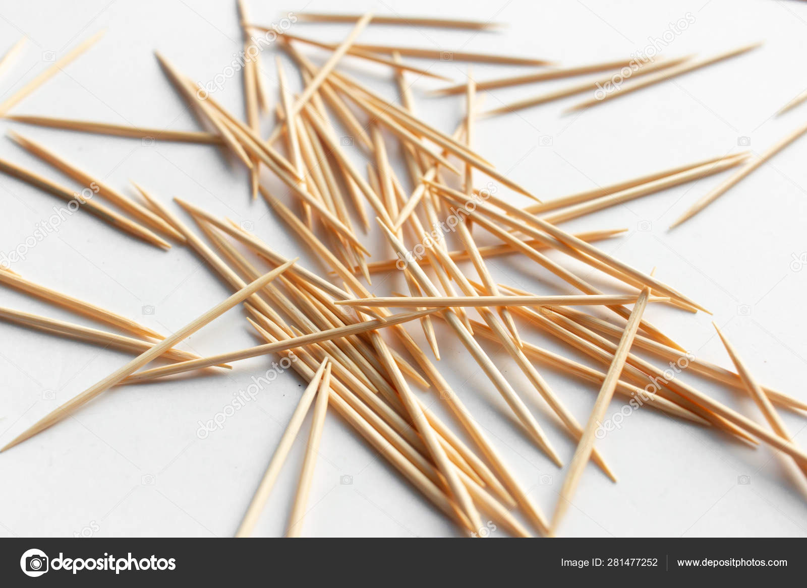 Pile Scattered Toothpicks White Background Stock Photo by ©anna ...