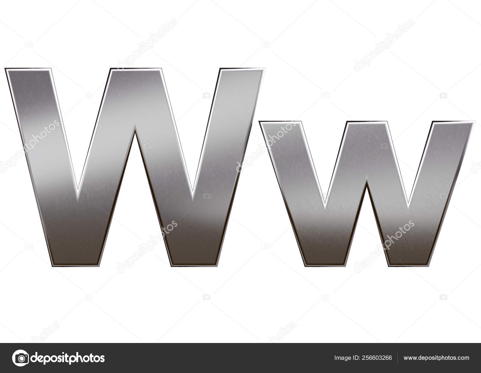 Letra Metal Aislada Sobre Fondo Blanco Colección Imagen — Foto de stock ...