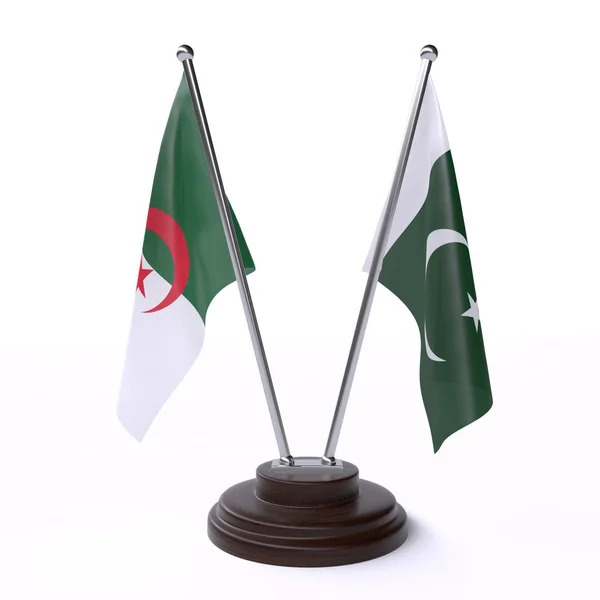 Morocco Pakistan Two Crossed Flags Isolated White Background Image ...
