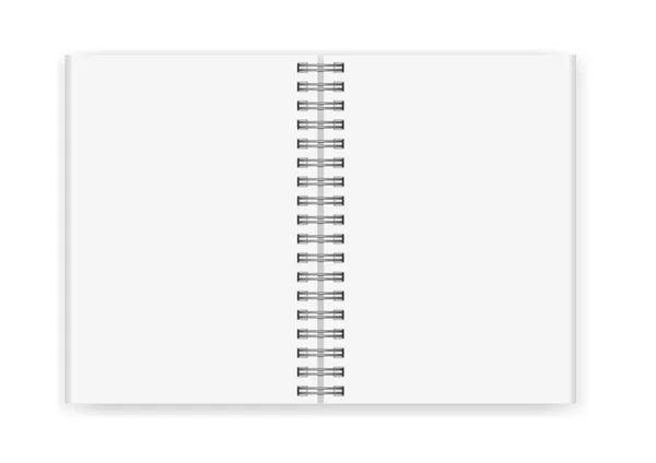 Vector Realistic Image Notepad Layout Mockup Top View White Sheets ...