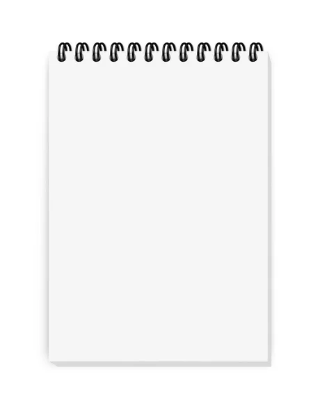 Vector Realistic Image Notepad Layout Mockup Top View White Sheets ...