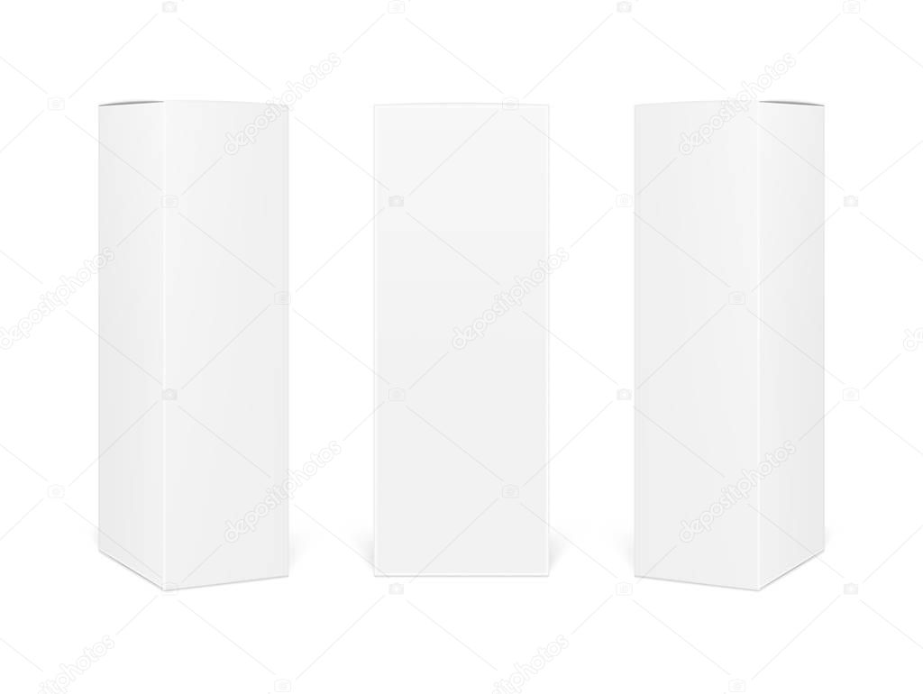 Imagen realista vectorial (maqueta, diseño) de una caja de papel ...