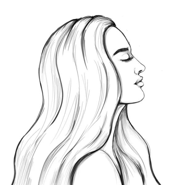 Girl Profile Drawing