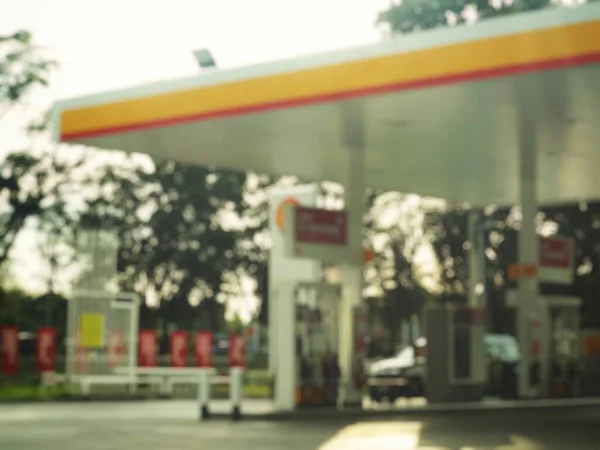 Blurred Gas Station Petrol Service Background Texture — Stock Photo ...