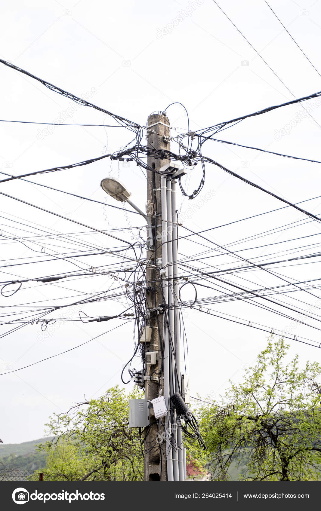 Wiring mess in electrical tower of Romania. — Stock Photo © Karras6079 ...