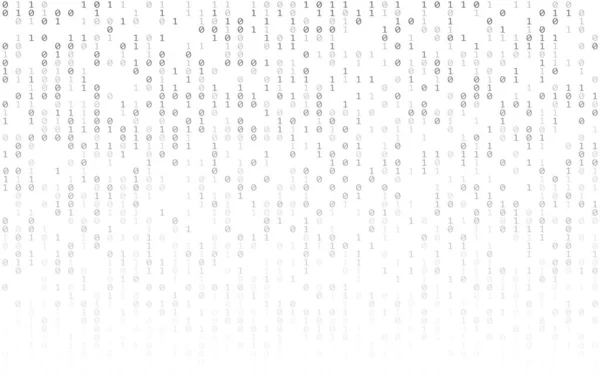 Binary Code White Background Running Digits Concept Falling Numbers Light Stock Vector Image by ...