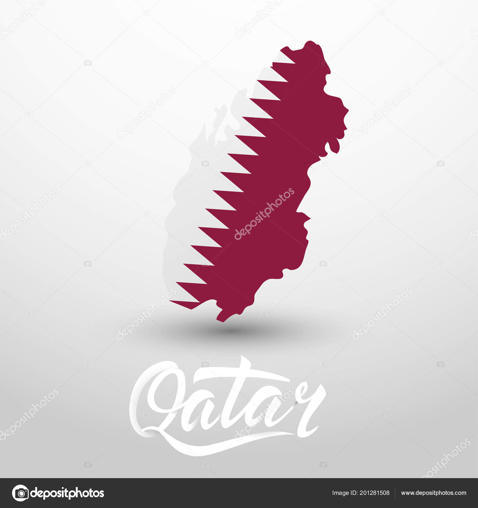 Qatar National Color Map Isolated Stock Vector Image by ©Amishka1 ...