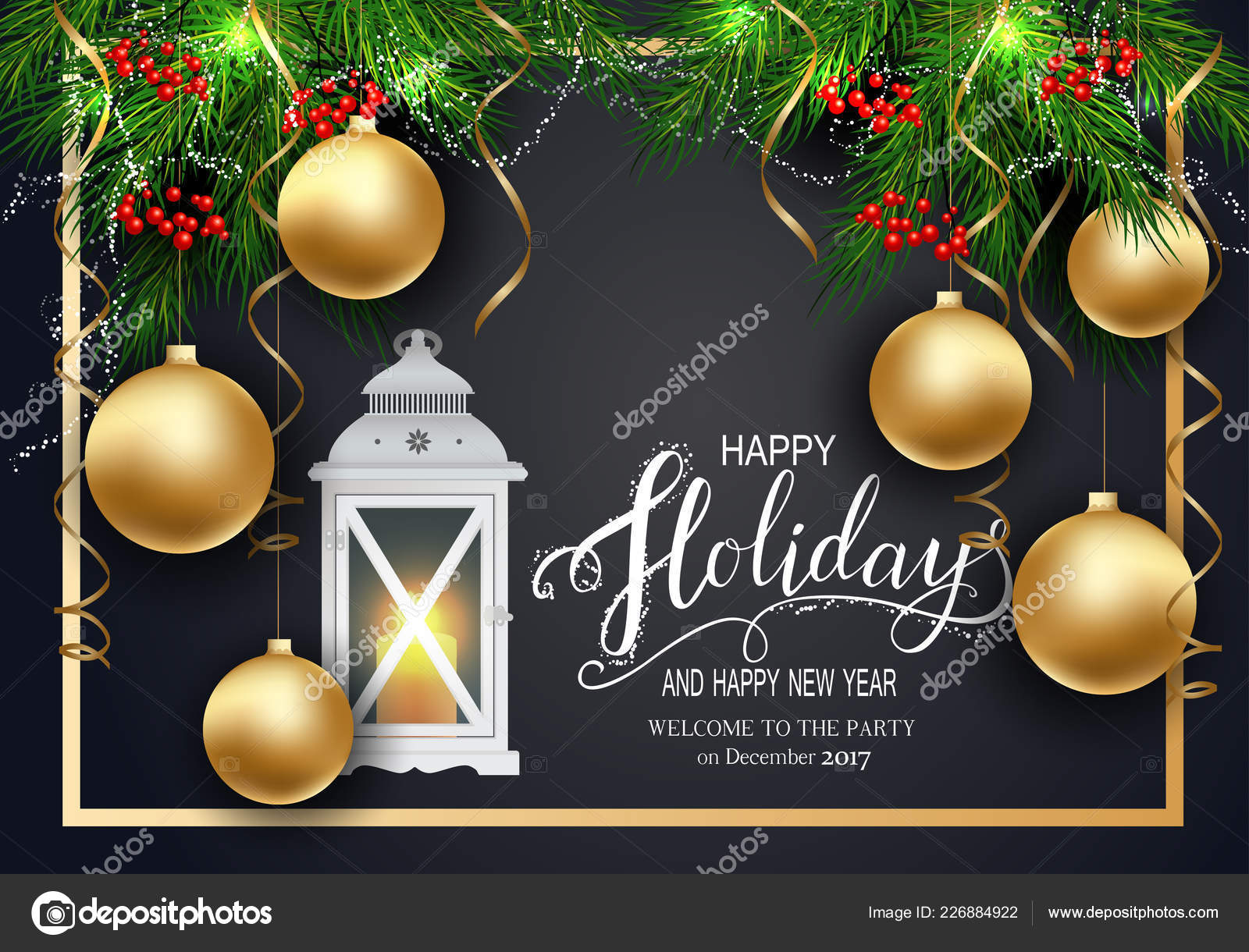 Greeting Card for Winter Happy Holidays. Stock Vector by ©Amishka1 ...